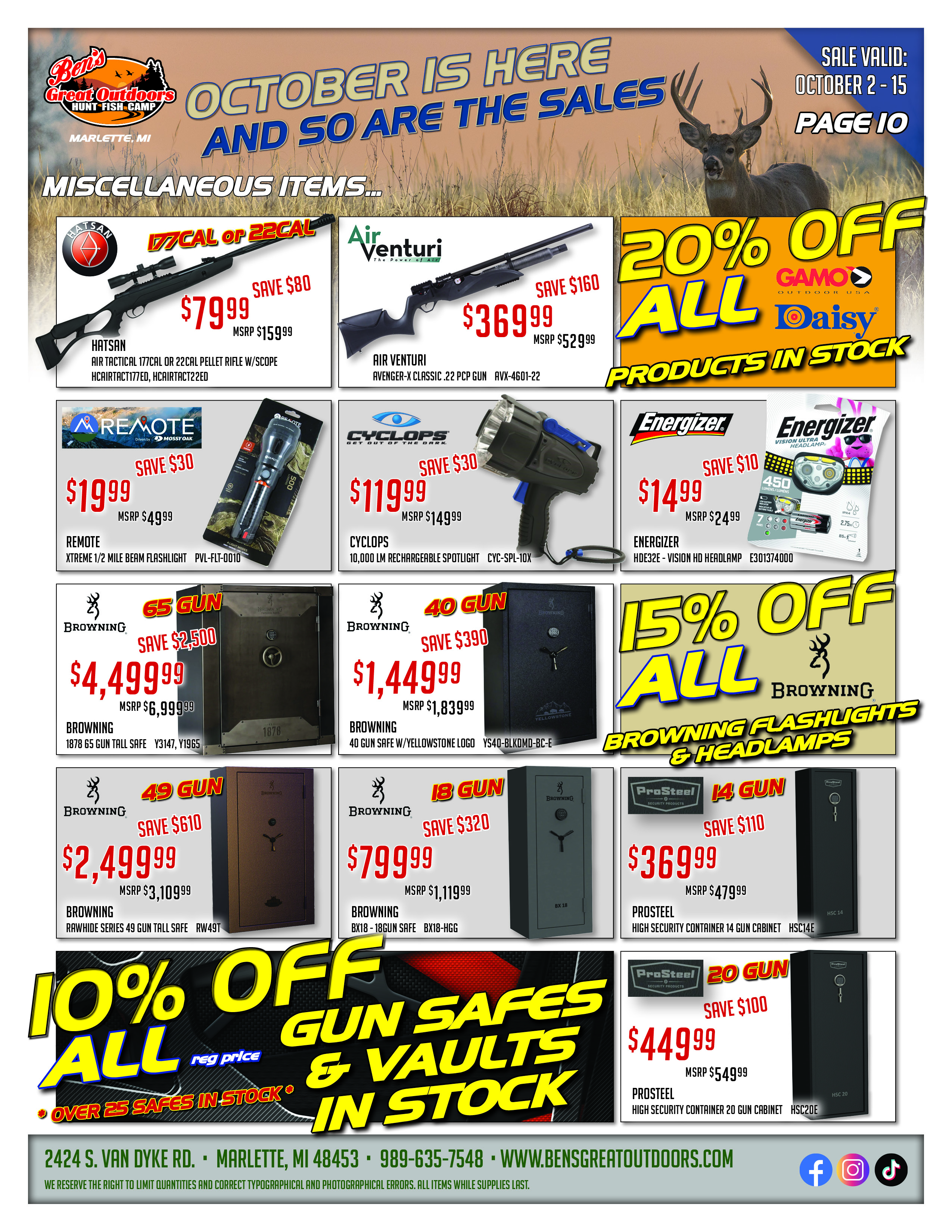 BGO Weekly Ad | Ben's Great Outdoors