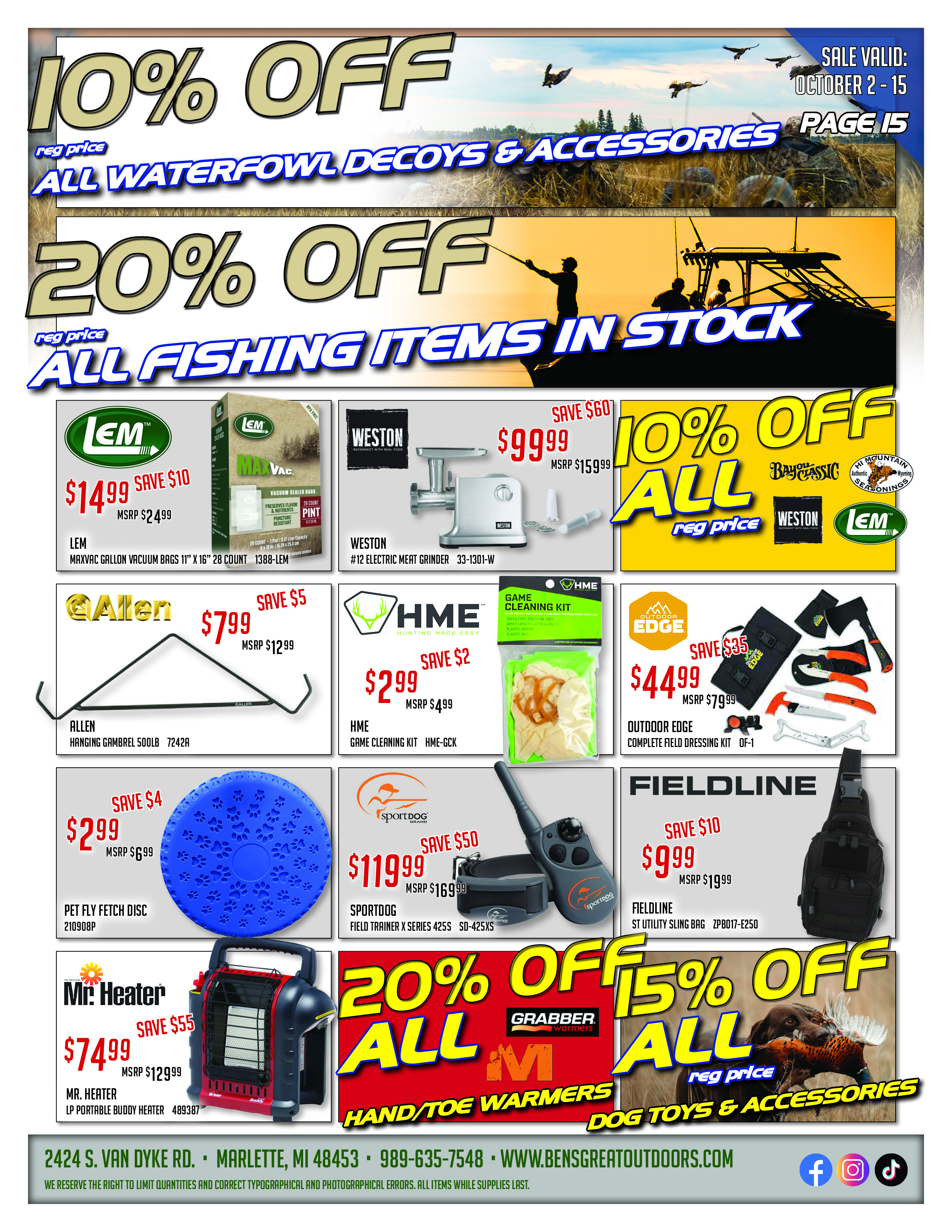 BGO Weekly Ad | Ben's Great Outdoors