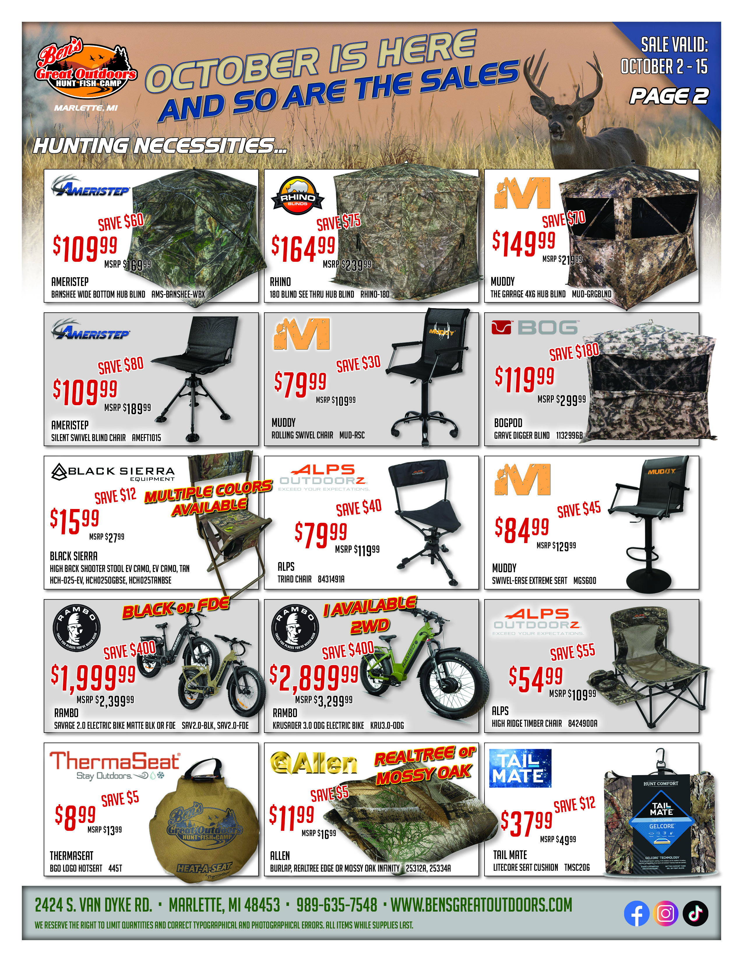 BGO Weekly Ad | Ben's Great Outdoors
