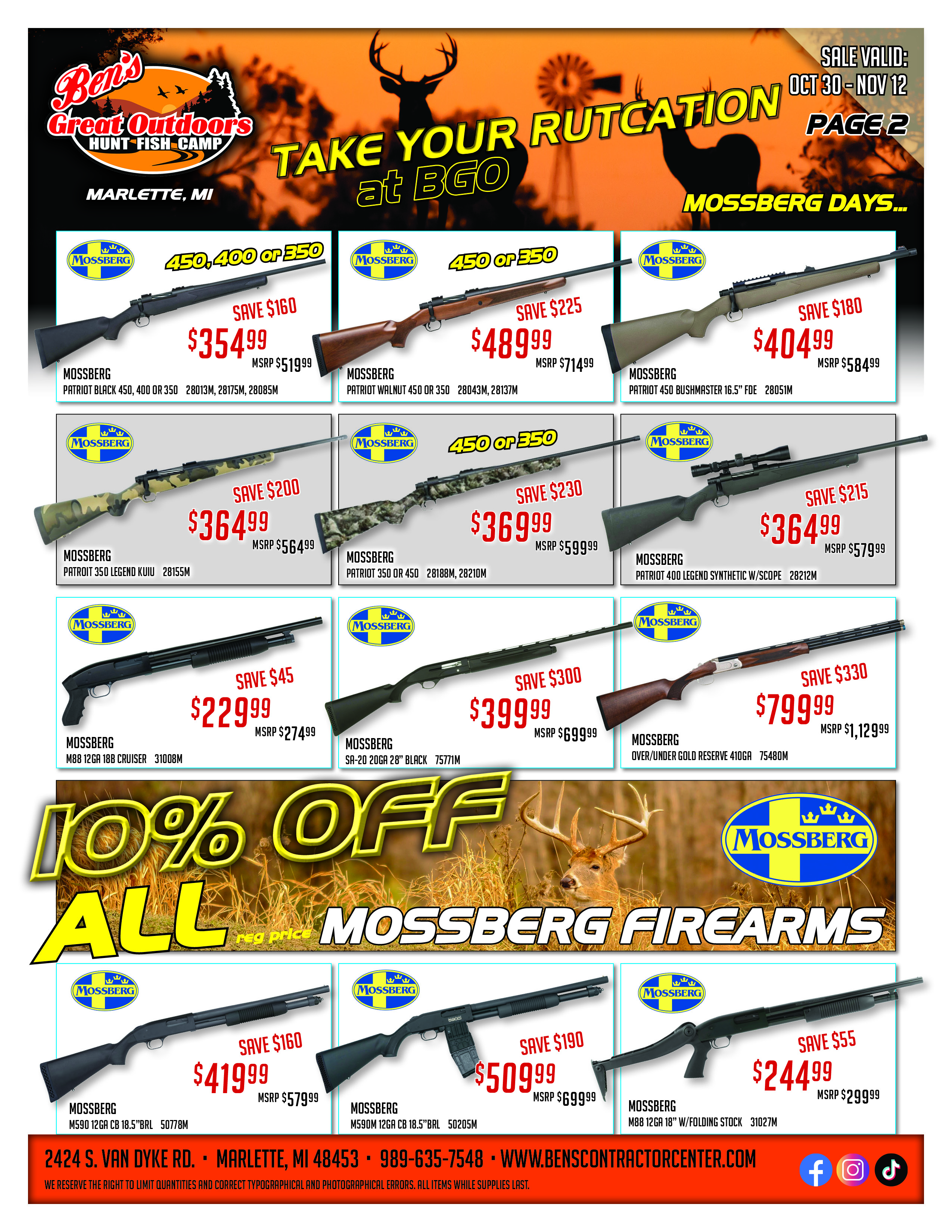 BGO Weekly Ad | Ben's Great Outdoors