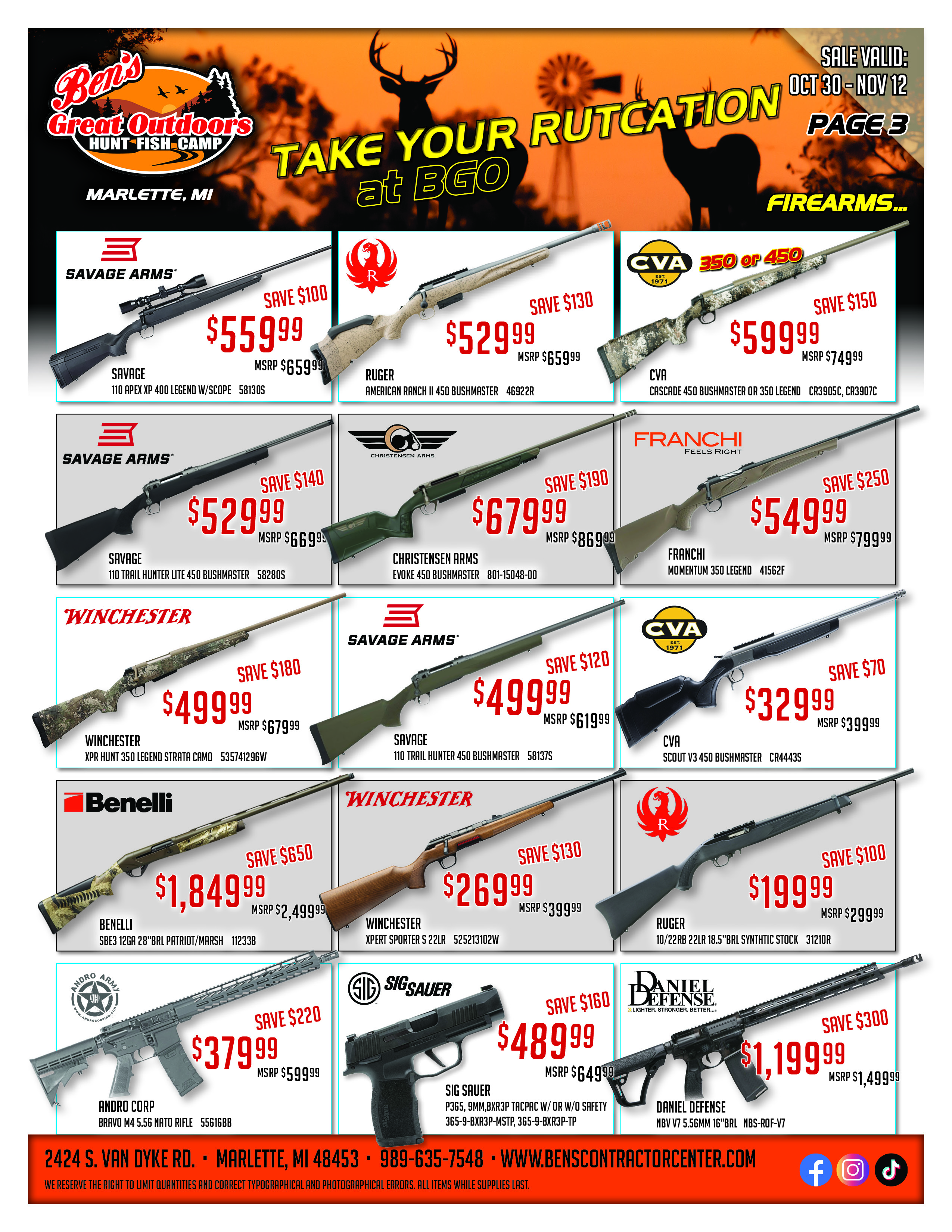 BGO Weekly Ad | Ben's Great Outdoors