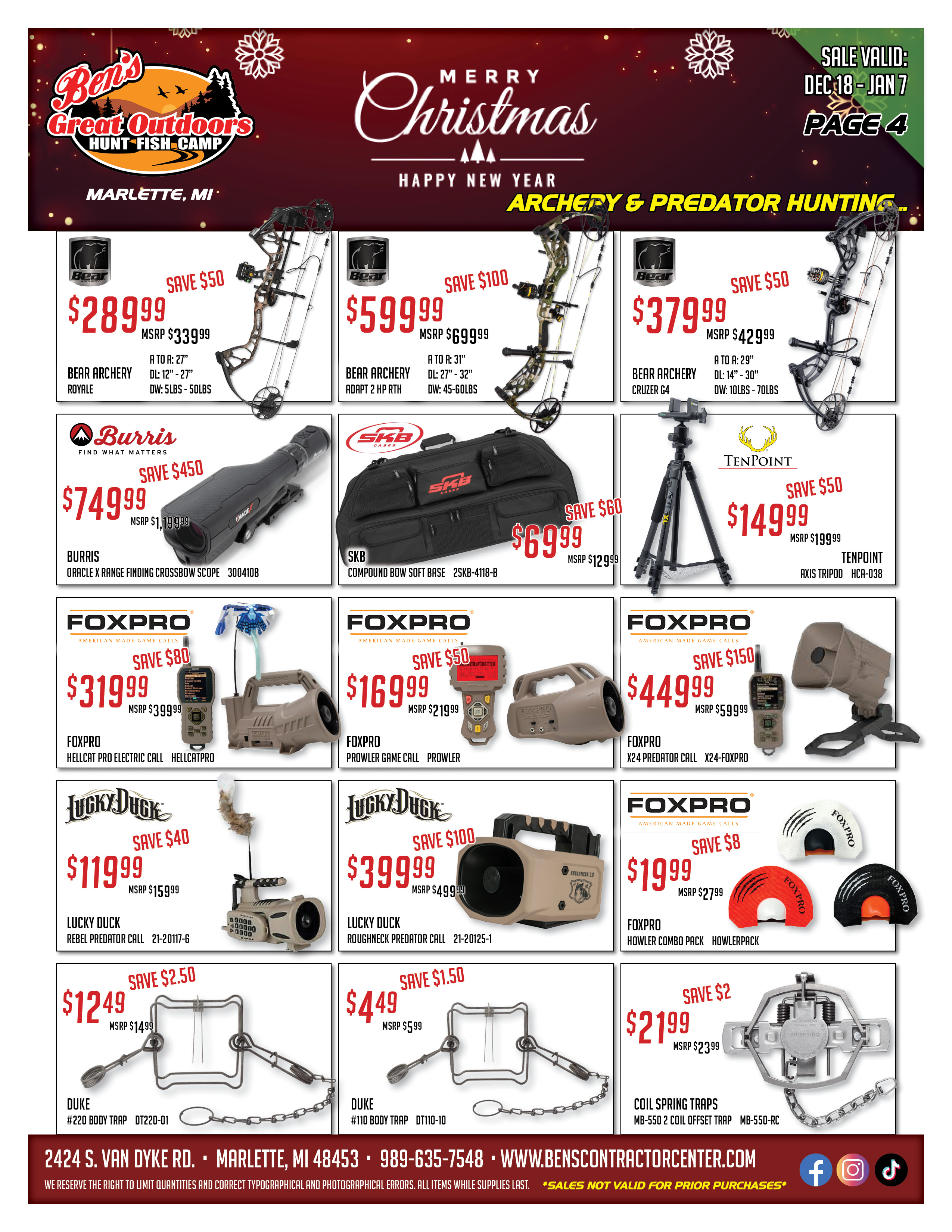 BGO Weekly Ad | Ben's Great Outdoors